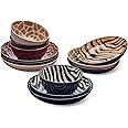 Amazon.com | Mikasa Amari Animal Print Safari 12 Piece Dinnerware Bowl ...
