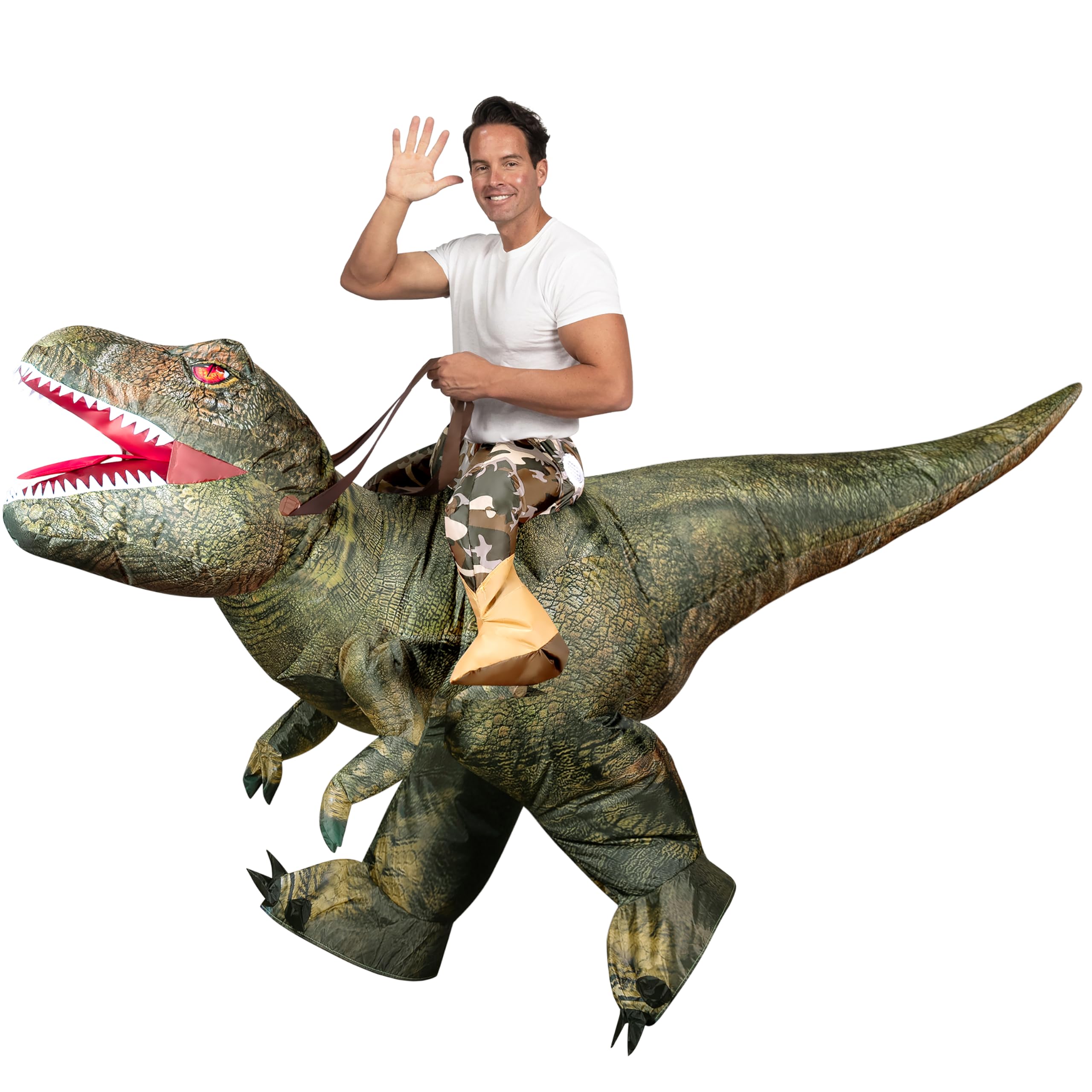 Spooktacular Creations T-Rex Inflatable Costume Adults Air Blow Up ...
