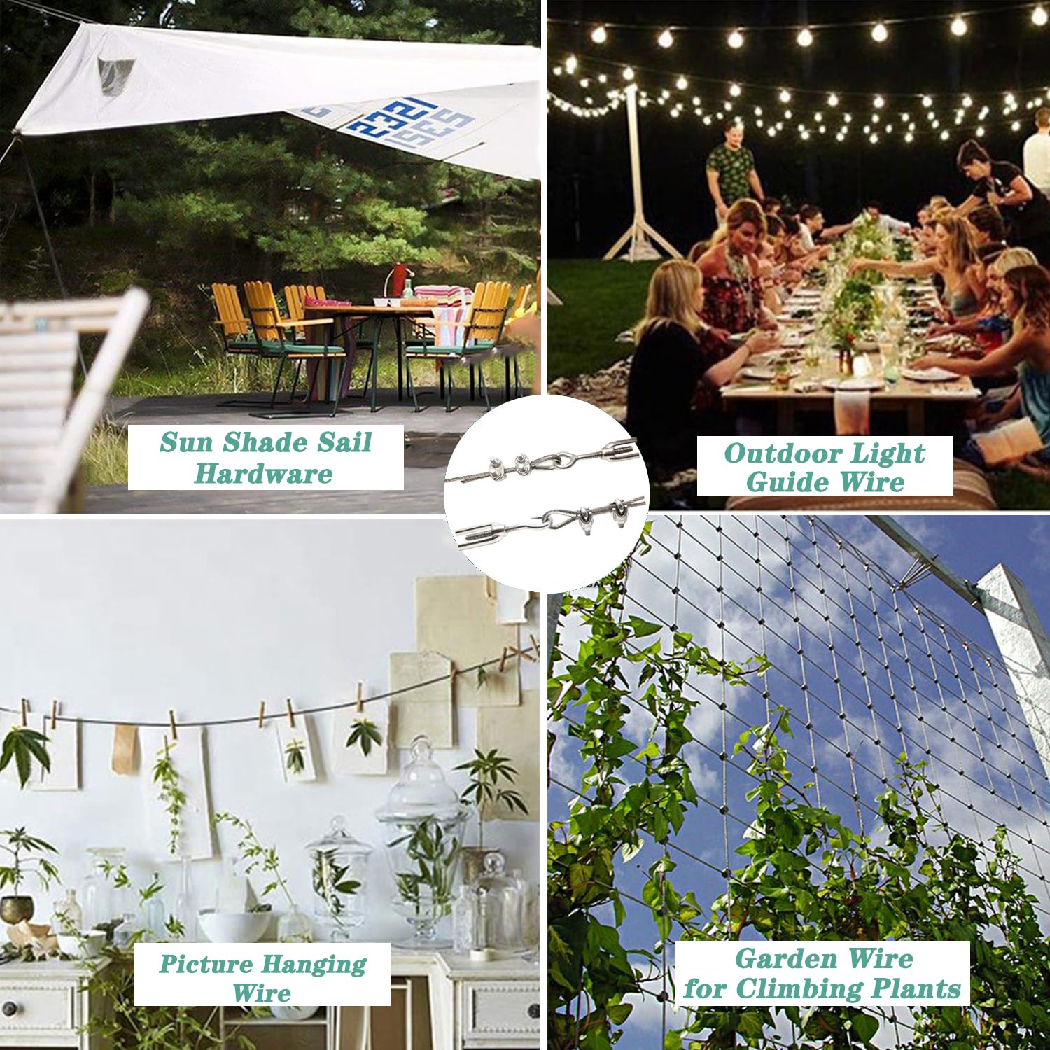 Mua 1/16 Wire Rope Kit 304 Stainless Steel Wire Cable, 7x7 Strand Core ...