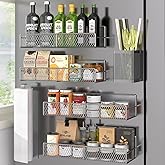 Amazon.com: DTUQYX Magnetic Spice Rack, Refrigerator Organizer, 6 Pack ...