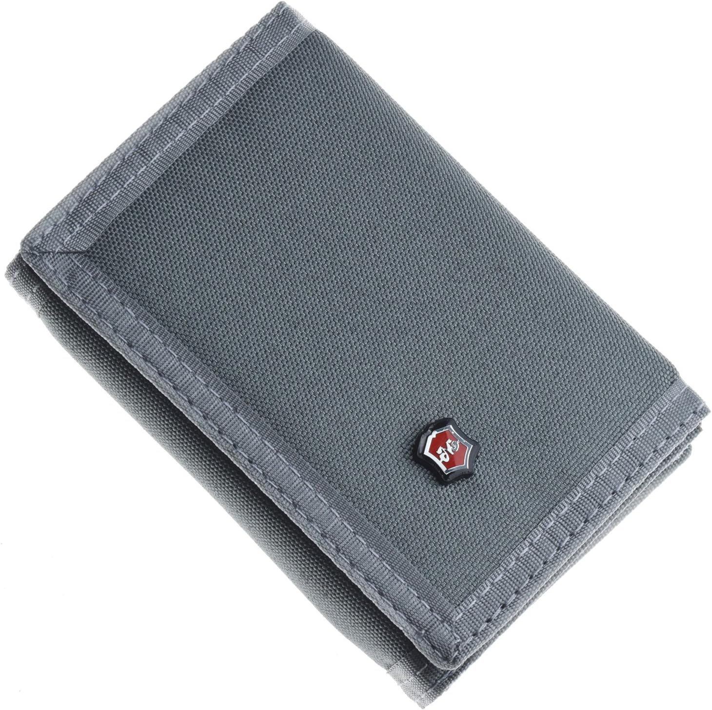 Amazon.com: JEMINAL New Mens Grey Canvas Trifold Wallets for Boys Purse ...