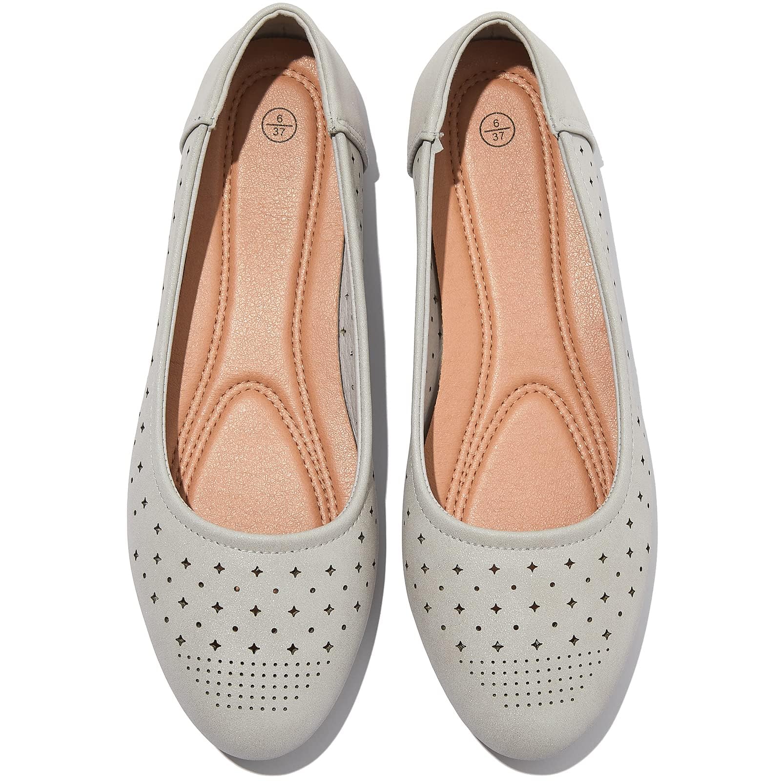 Uoidru Women's Flats Shoes Ballet Flats Black Dress Shoes for Women ...