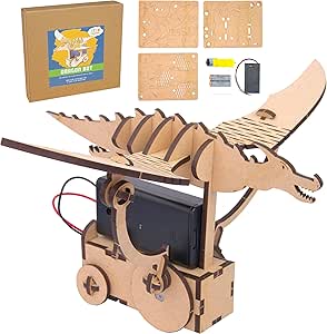 Amazon.com: "Dragon Bot" DIY Laser-Cut Wood Robot Kit for Adults and ...