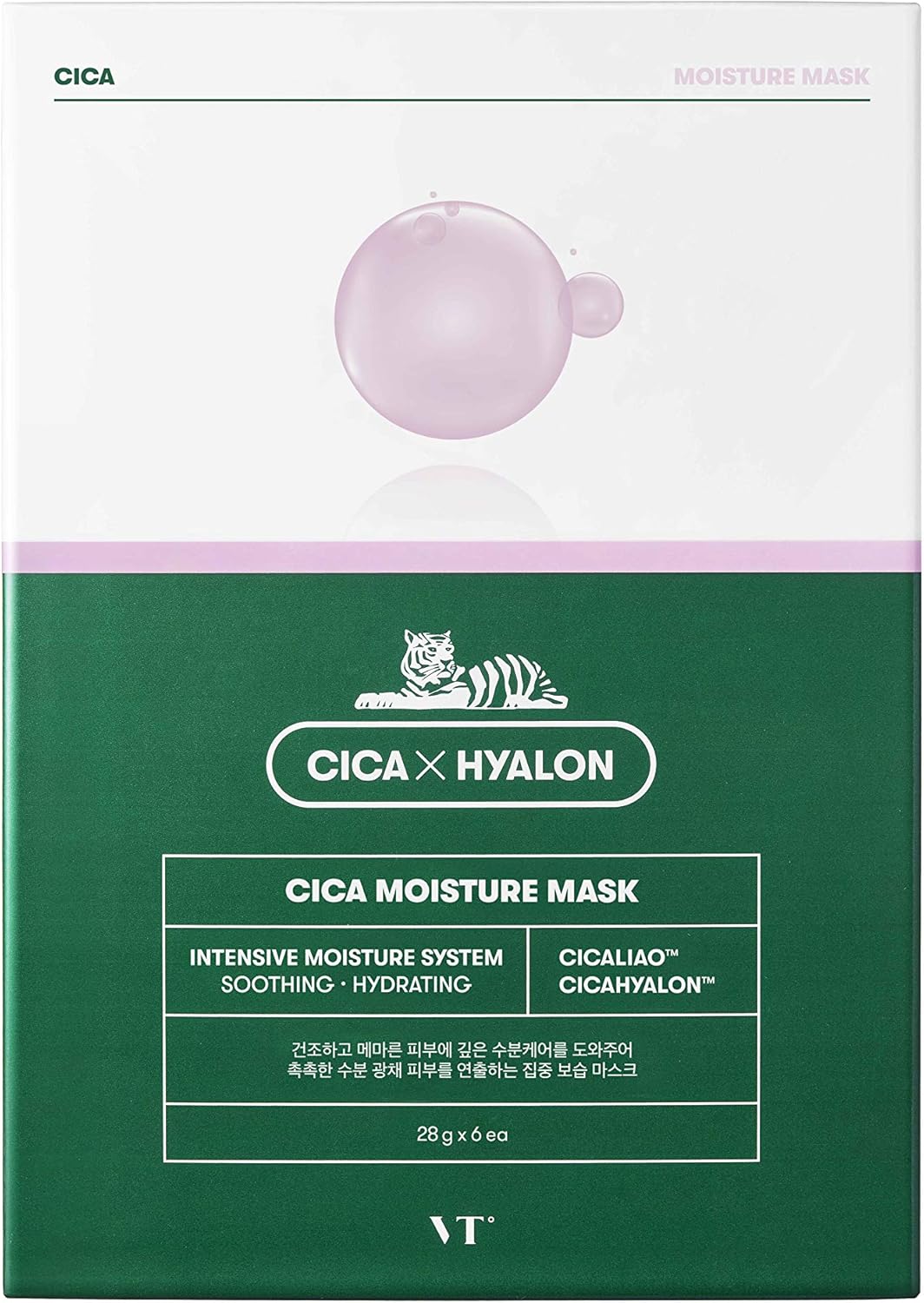 Amazon | VTCOSMETICS(ブイティコスメテックス) VTCosmetics VT CICA MOISTURE MASK 28g6枚 フェイスマスク 6枚入り ...