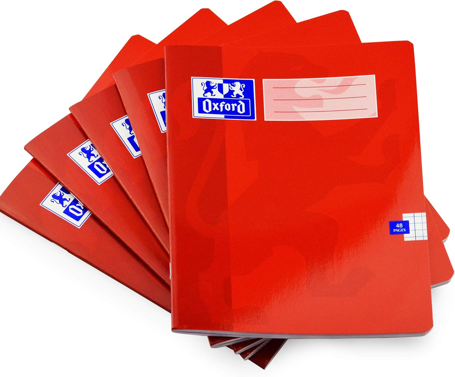 Oxford A5 School Exercise Maths Book – 5mm Squares – 48 Pages – Red ...