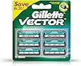 Buy Gillette Vector Plus Manual Shaving Razor Blades (Cartridge) - 6s ...