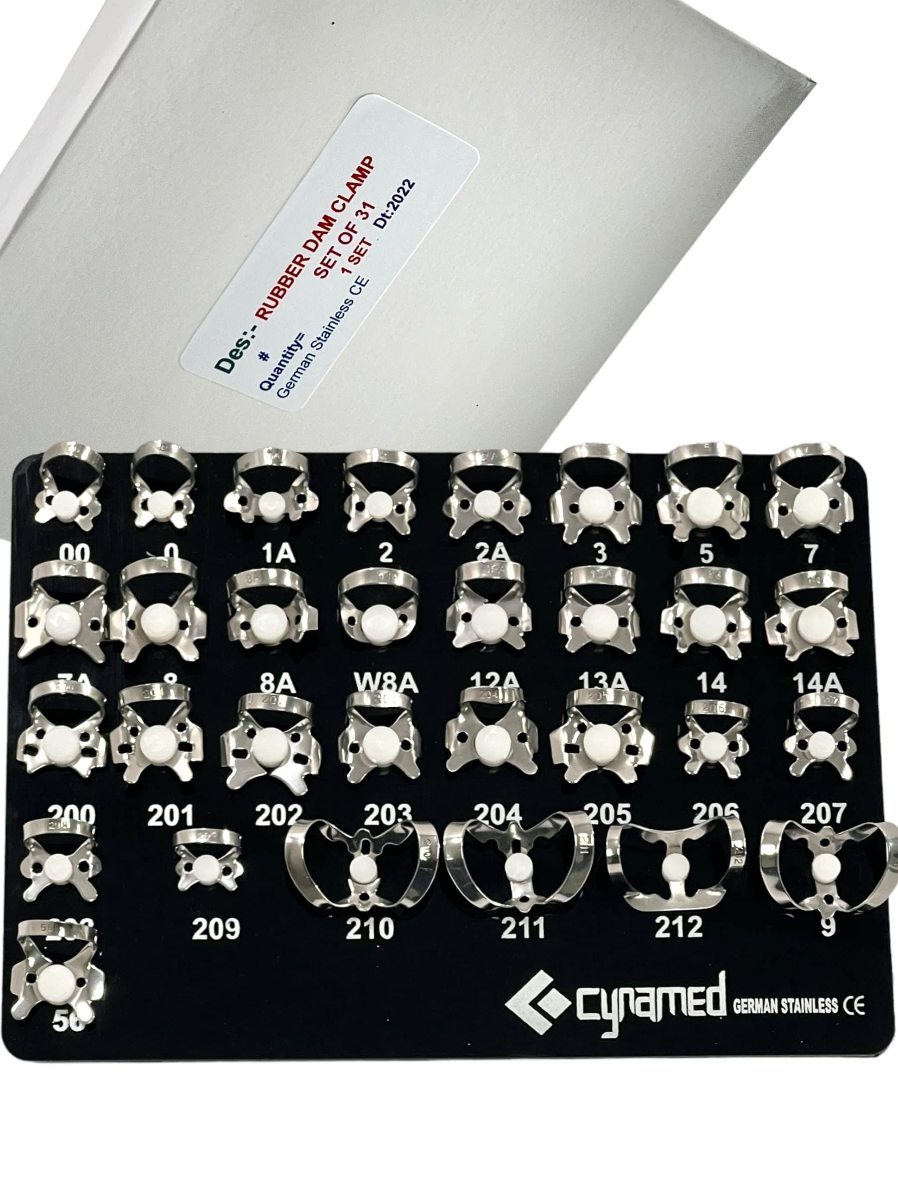 New Premium Dental Rubber Dam Clamps Set |Rubber Dam Kit Starter With ...