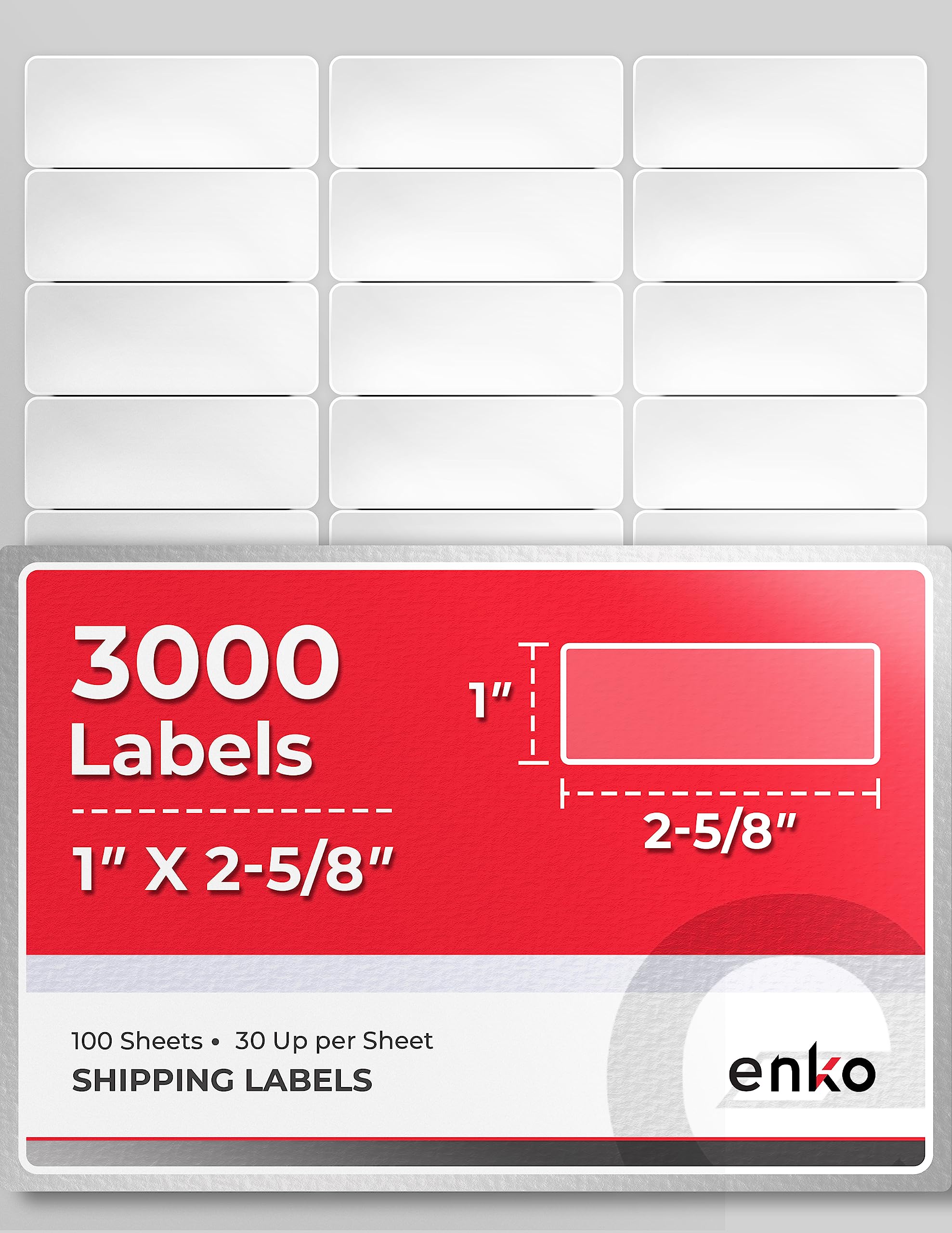 Mua enKo 1 x 2-5/8 Inch 30 Up Return Mailing Address Labels White ...