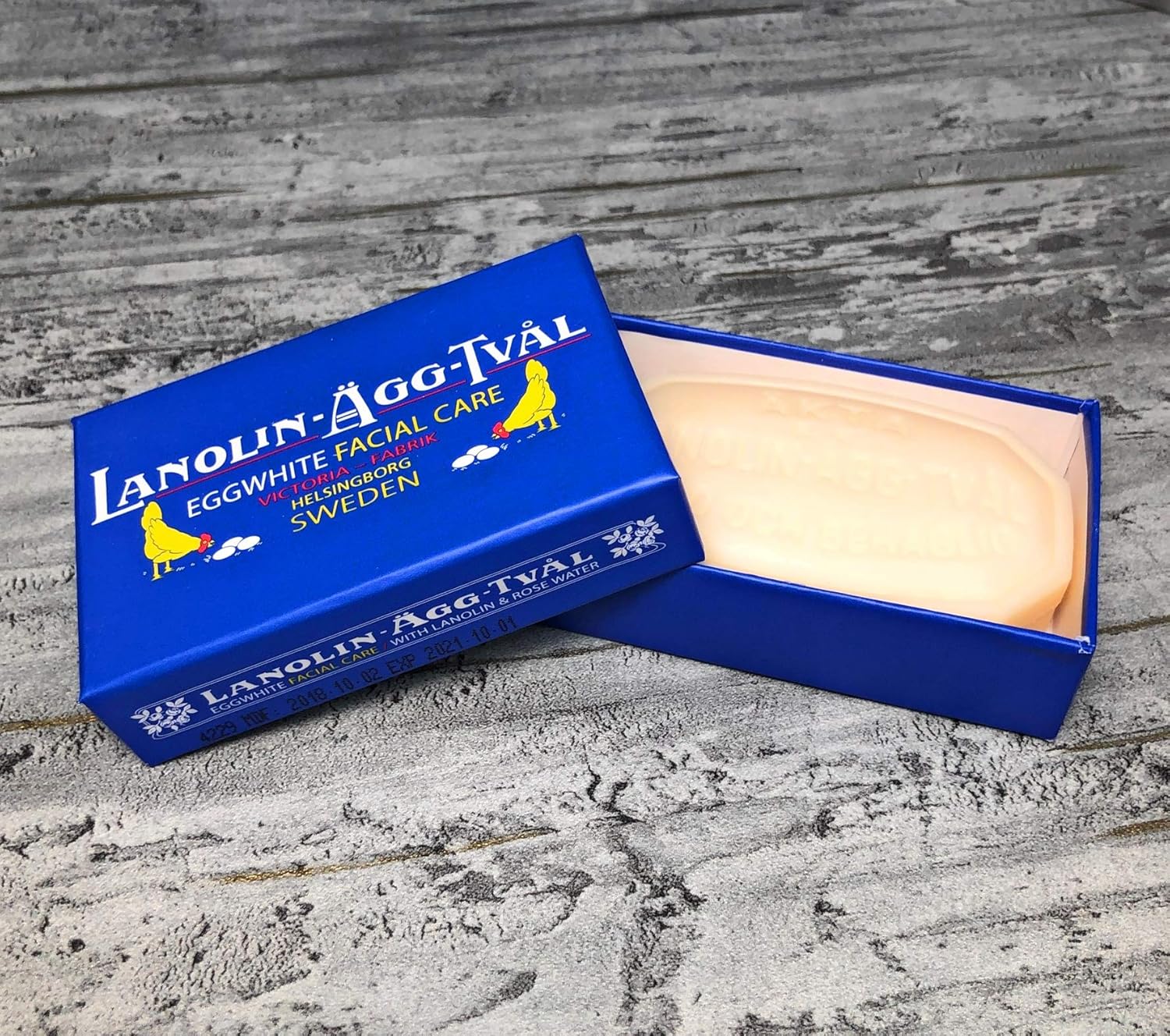 Victoria Soap Small Lanolin-Ägg-Tvål (Lanolin Eggwhite) Facial Soap ...