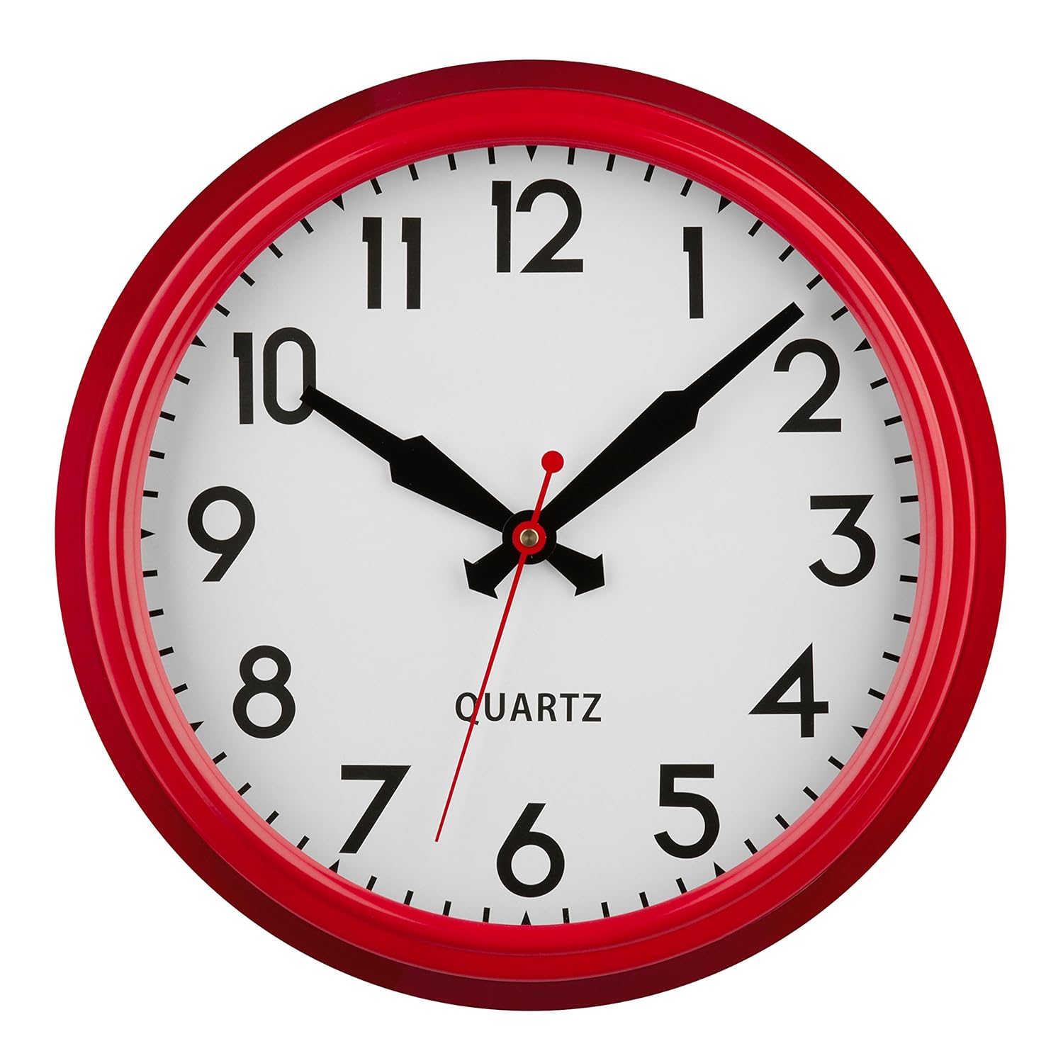 Premier Housewares Wall Clock, Metal, Red, 38 x 10 x 38 cm: Amazon.co ...