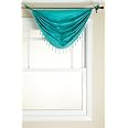 Amazon.com: Stylemaster Tribeca Curtain Valance, 36" X 37", Turquoise ...