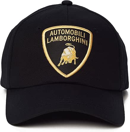 LAMBORGHINI Basic Shield Hat Black at Amazon Men’s Clothing store