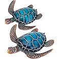 Amazon.com: Design Toscano QL95958 Blue Sea Turtle Statue, Set of 2 ...