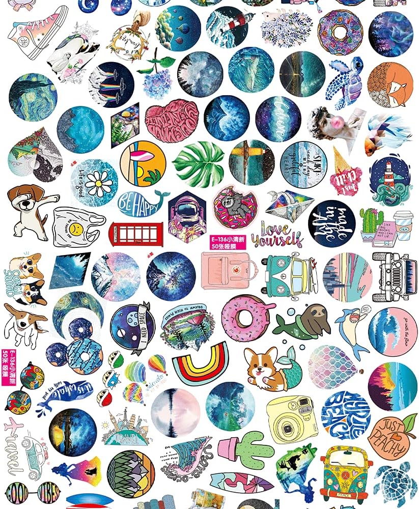 NA Vinyl Cute Stickers for Vsco Girls(400pcs) Waterproof Stickers for ...