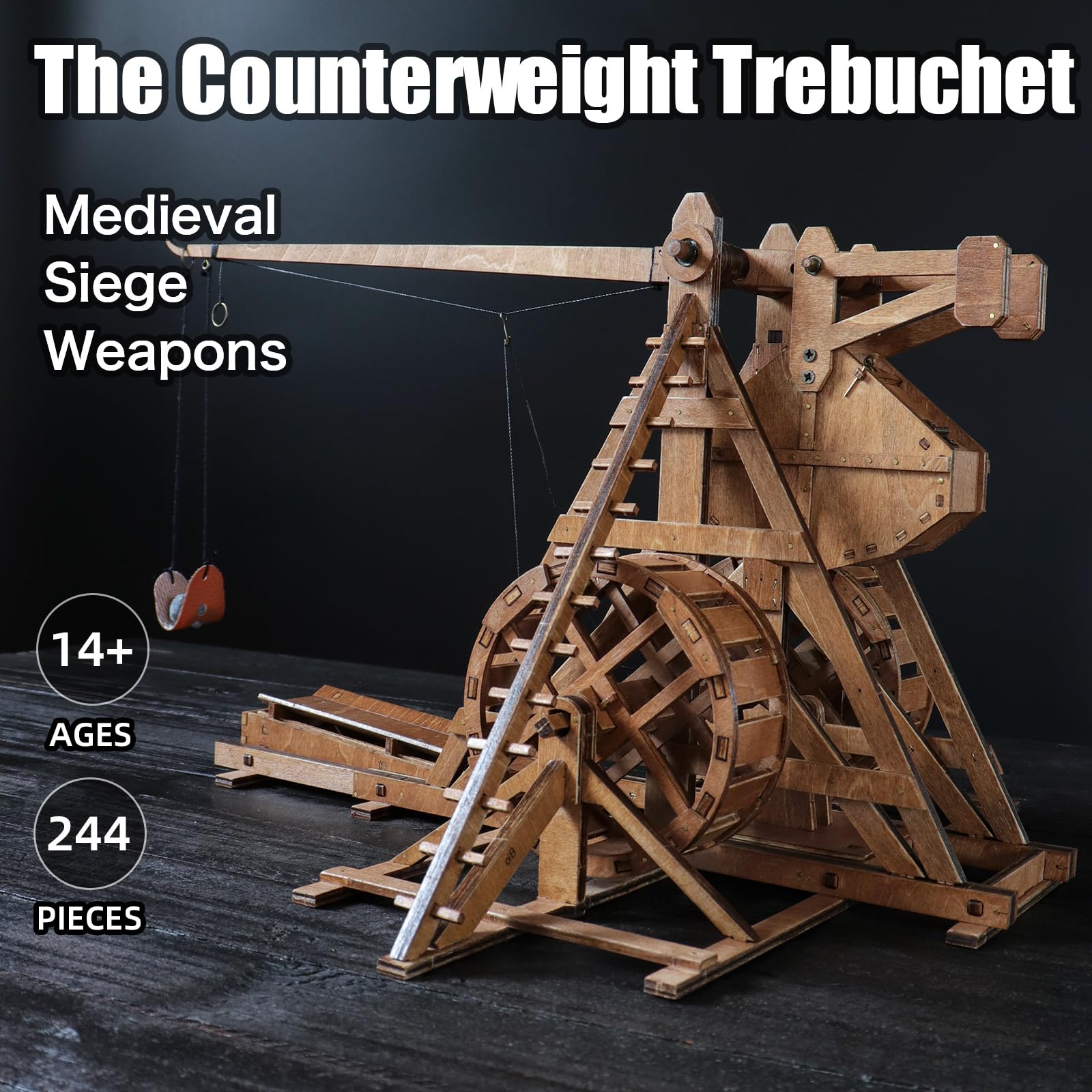 Mua YAQUMW The Mini Counterweight Trebuchet with Wheels Europe Medieval ...