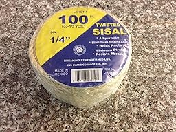 T.W . Evans Cordage 23-210 1/4-Inch by 100-Feet Twisted Sisal Rope ...
