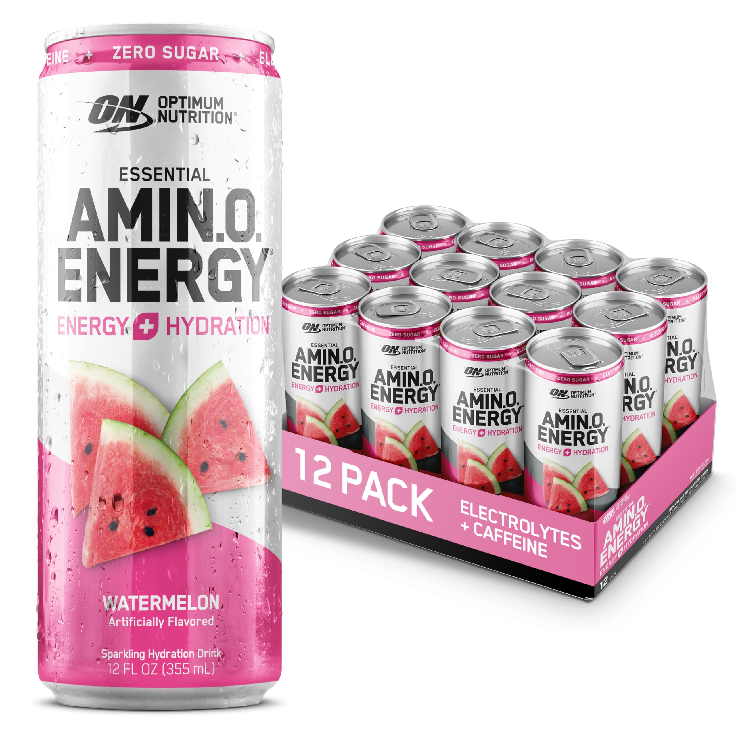 Optimum Nutrition Amino Energy Sparkling Hydration Drink, Electrolytes ...