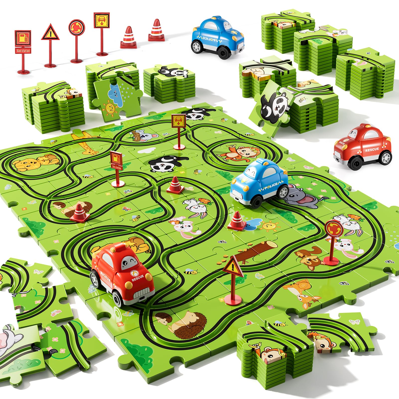 Bennol Toddler Toys Gifts for 2 3 4 5 Year Old Boys, 56 Jigsaw Puzzle ...