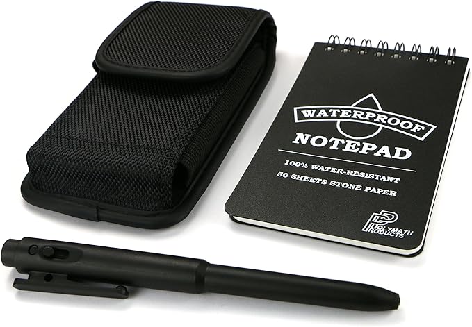 Polymath Products Waterproof Notepad Set with Pouch – 100% water ...