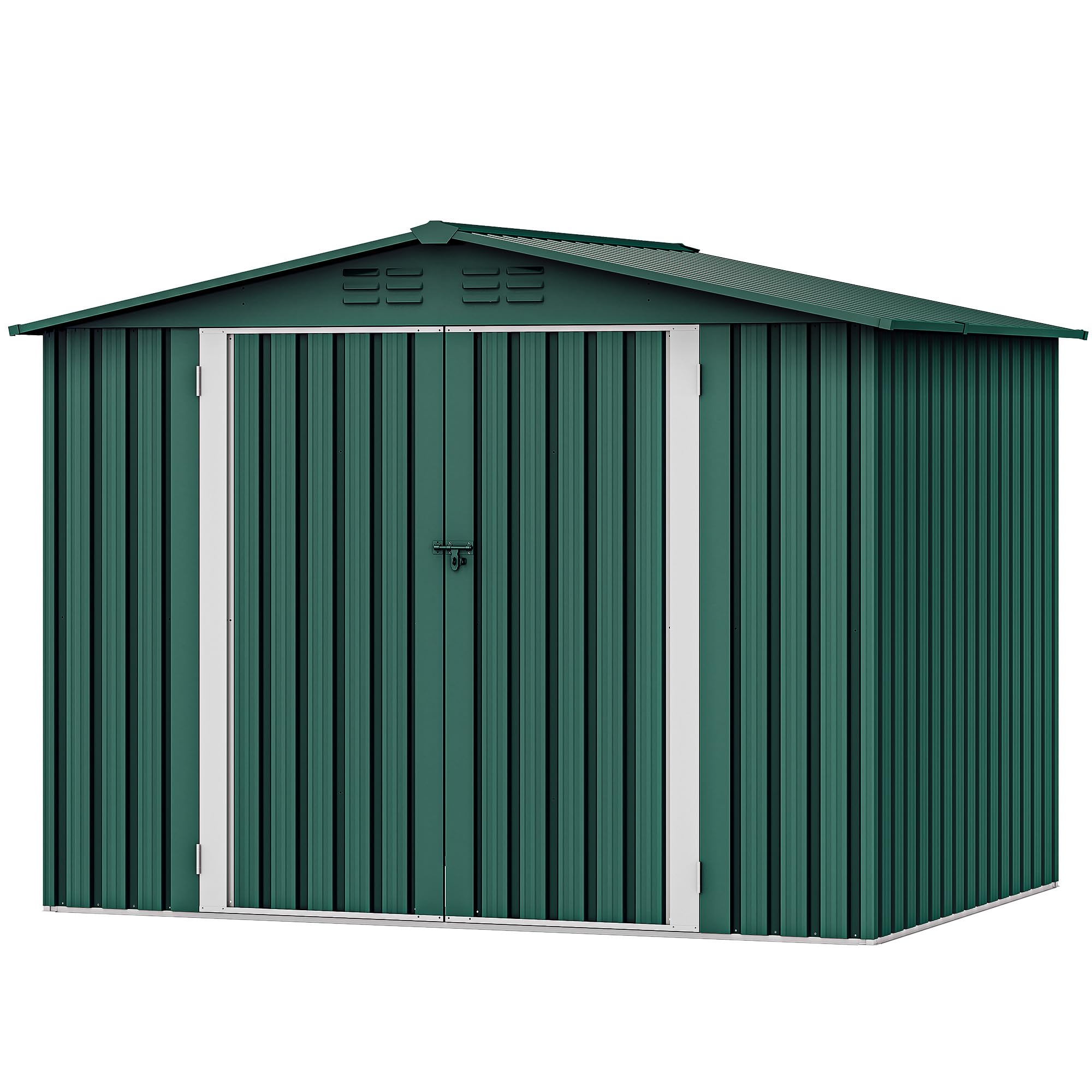 DWVO 8x6ft Metal Outdoor Storage Shed, Waterproof Tool Shed Heavy-Duty ...