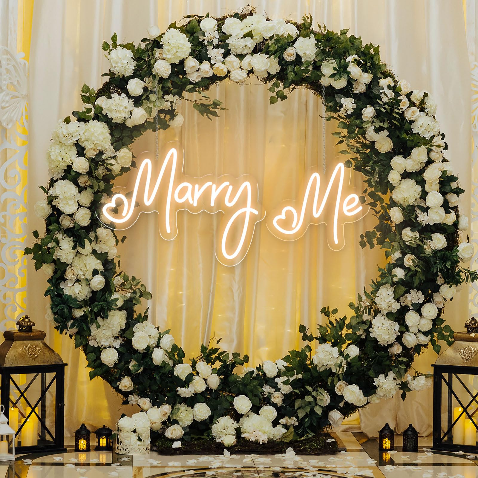 KAEGORT Marry Me Neon Sign Dimmable Marry Me Light Up Letters Large Two ...
