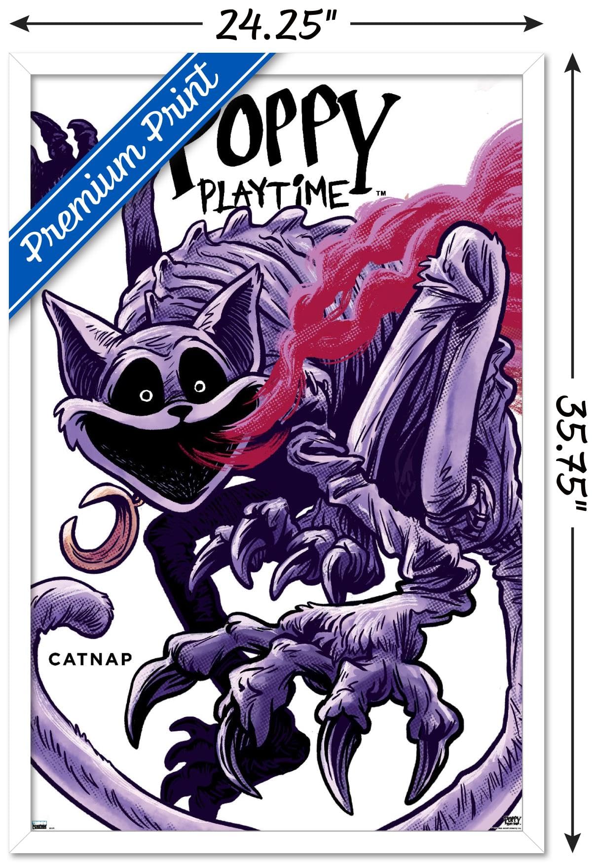 Trends International Poppy Playtime - CatNap Feature Series Wall Poster, 22.37" X 34.00", White ...