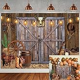 Amazon.com : Avezano Western Cowboy Backdrop Western Rustic Horse Wooden Barn Photography ...