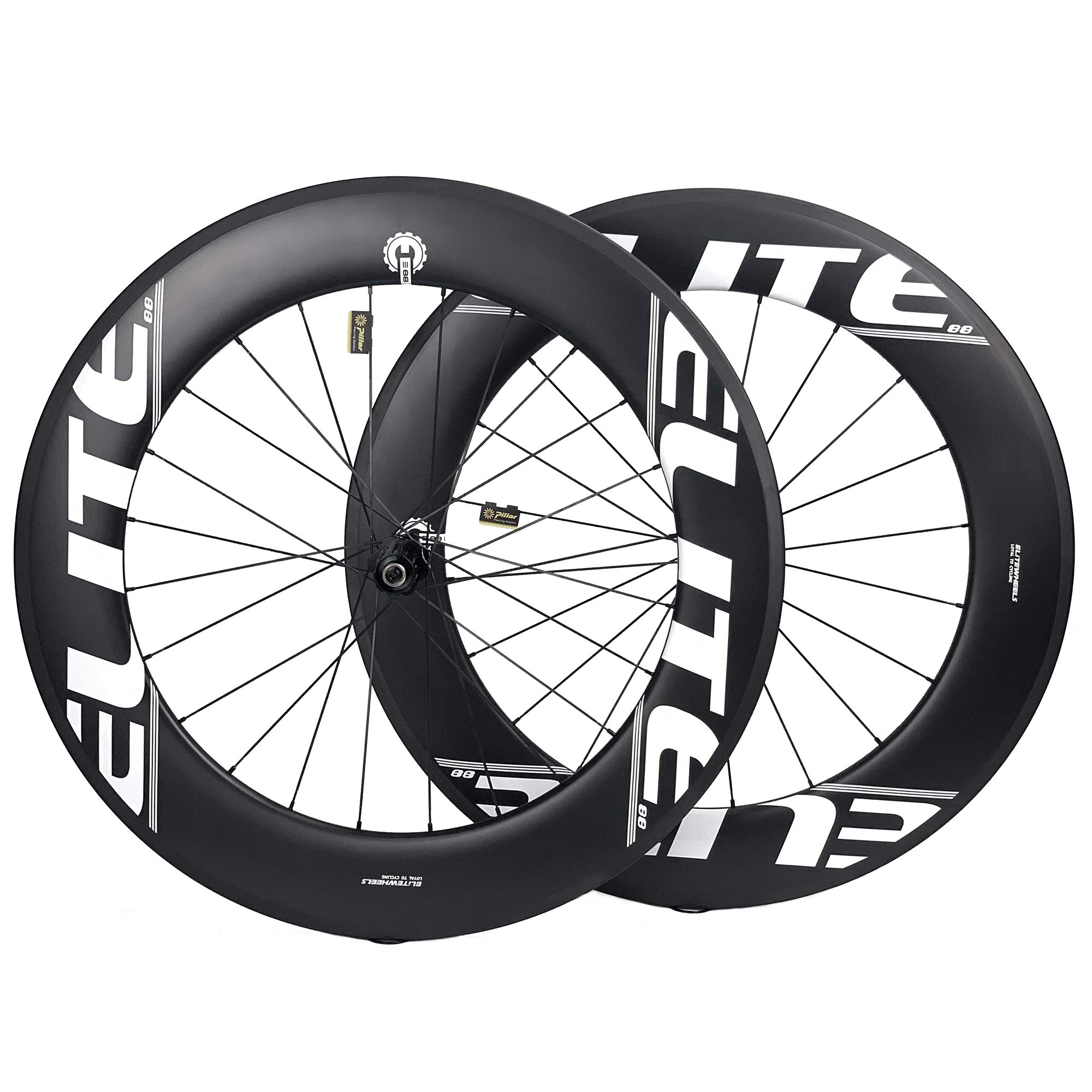 Mua ELITEWHEELS Carbon Wheel 700c Clincher Carbon 88mm Wheelset Road ...
