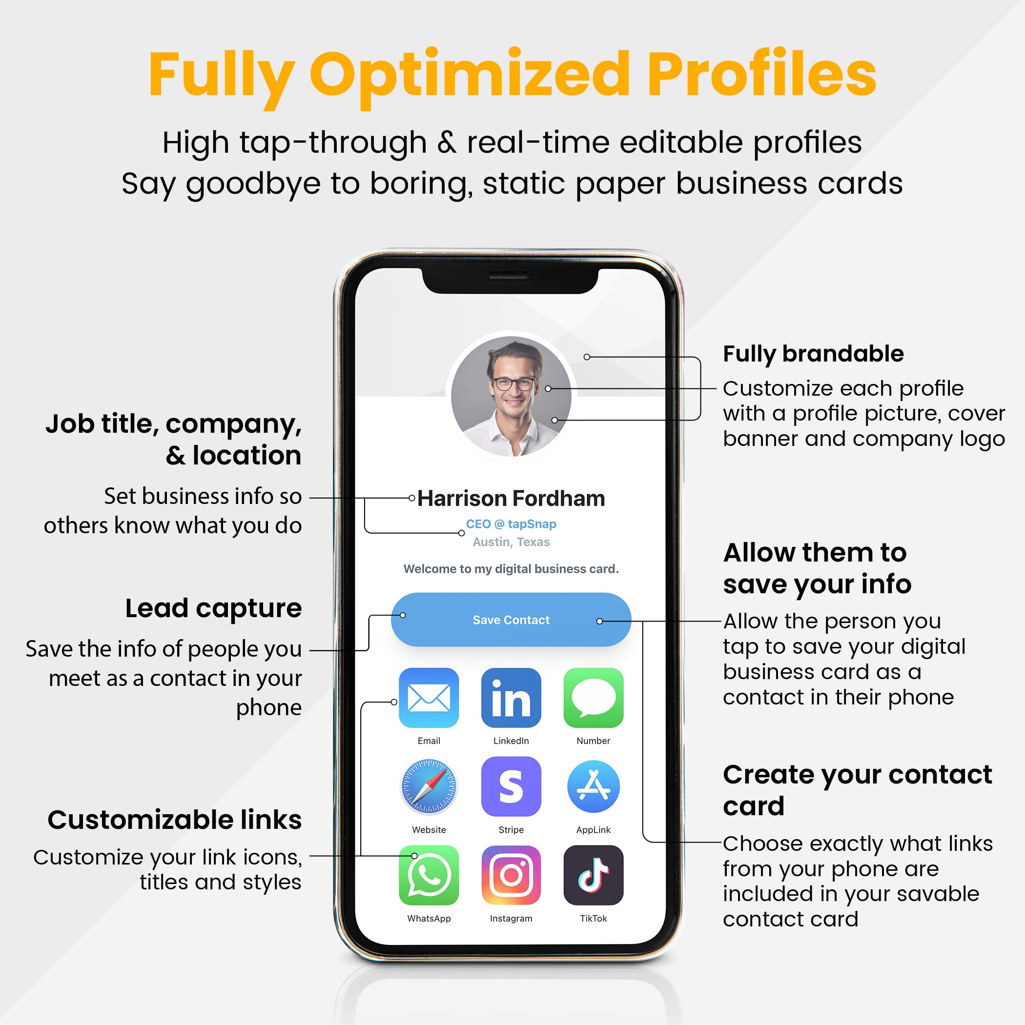 Mua Digital Business Card - No Subscription - Tap to Share - Smart NFC ...
