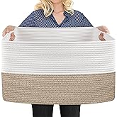 Amazon.com: MEGASKET Extra Large White Storage Basket, 23.6" x 15.7" x ...