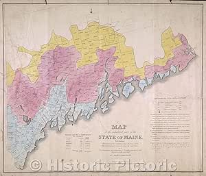 Amazon.com: Historic Map - Map of The Inhabited Part of The State of ...