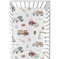 Amazon.com: Sweet Jojo Designs Construction Truck Boy Fitted Crib Sheet ...