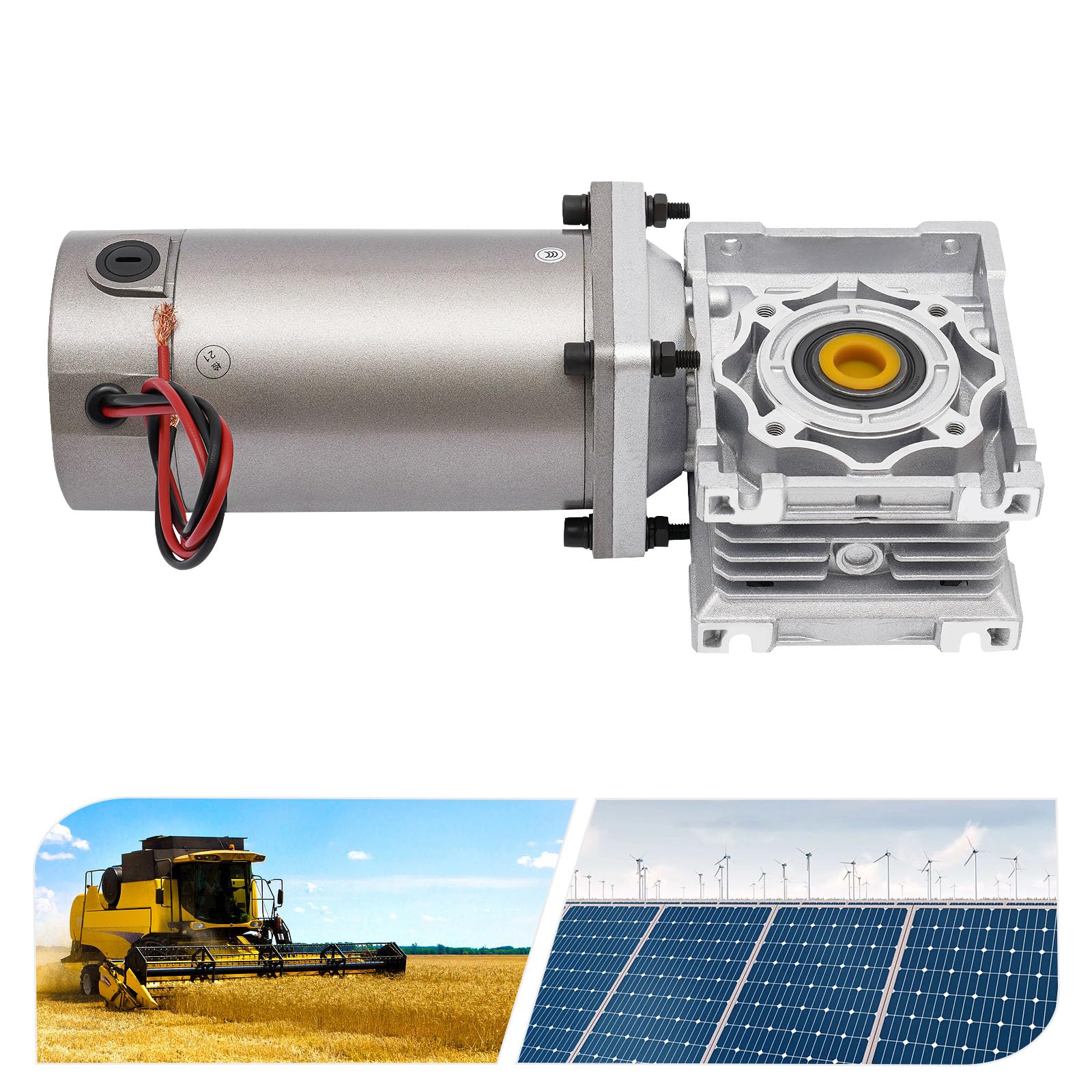 Mua 300W DC 24V Worm Gear Motor Reducer Gearbox, 1800rpm Electric NLRV ...