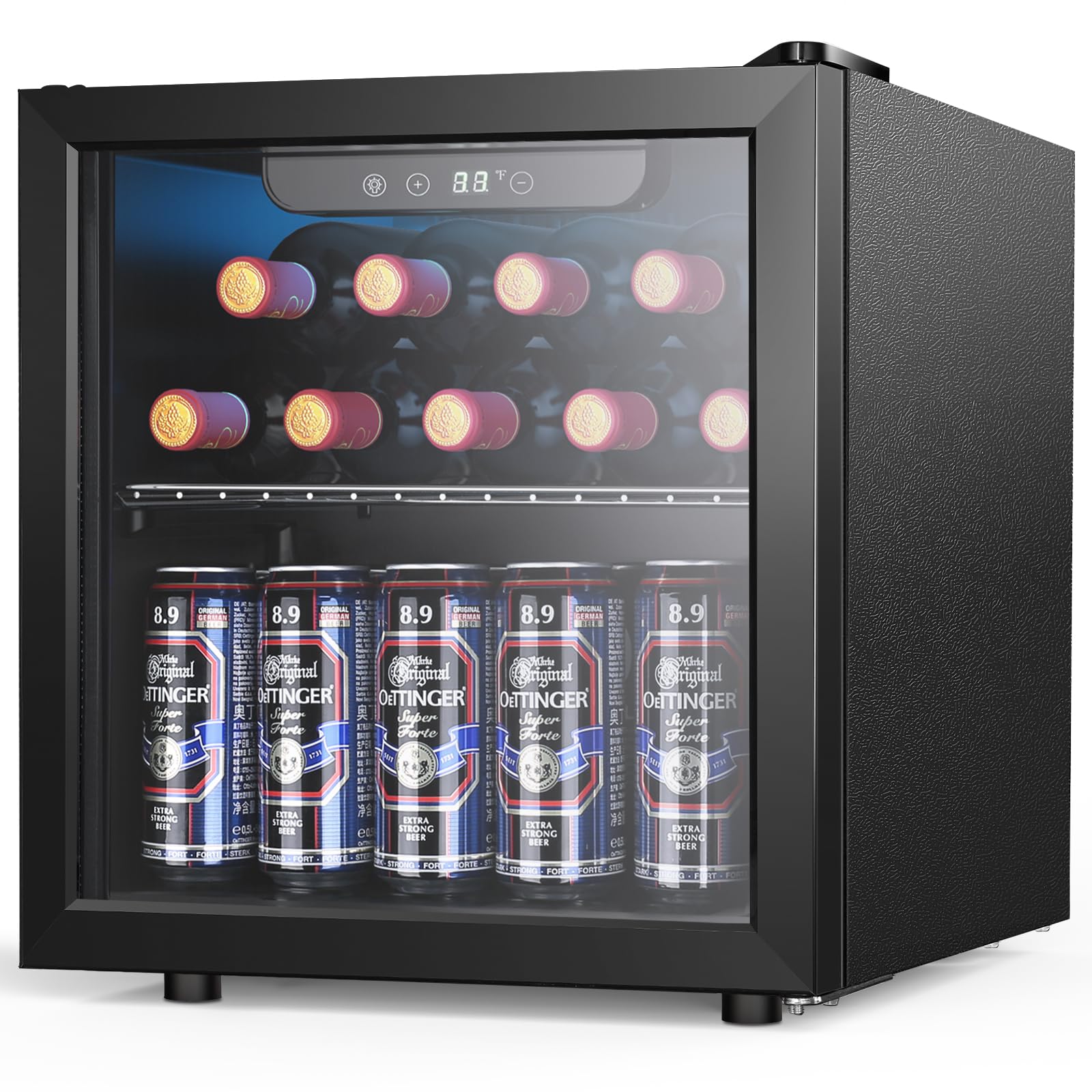 Joy Pebble Beverage Refrigerator Wine Cooler,130 Can Small Drink Fridge ...