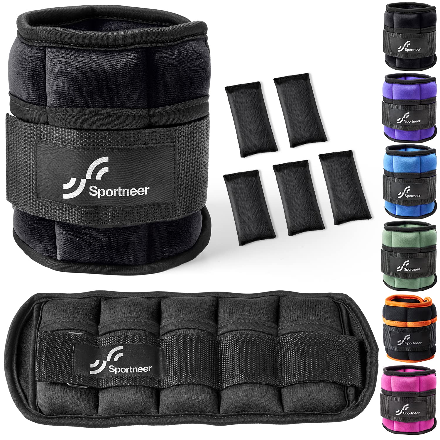 Sportneer Adjustable Ankle Weights for Men & Women 3 5 8 10 13 LBS ...