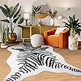 Amazon.com: Guyi Rare Large Zebra Rug 8.6x6.3 ft Washable Art Deco Faux ...