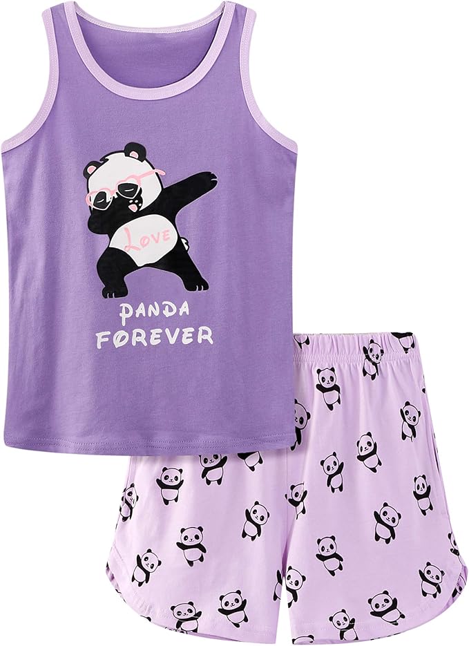 Unicabbit21 Cute Summer Pajamas for Girls Tank Top and Dot Short Pants ...