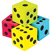 Amazon.com: Big Foam Dice Set - 12-Pack, Jumbo, and Colorful Dice for ...