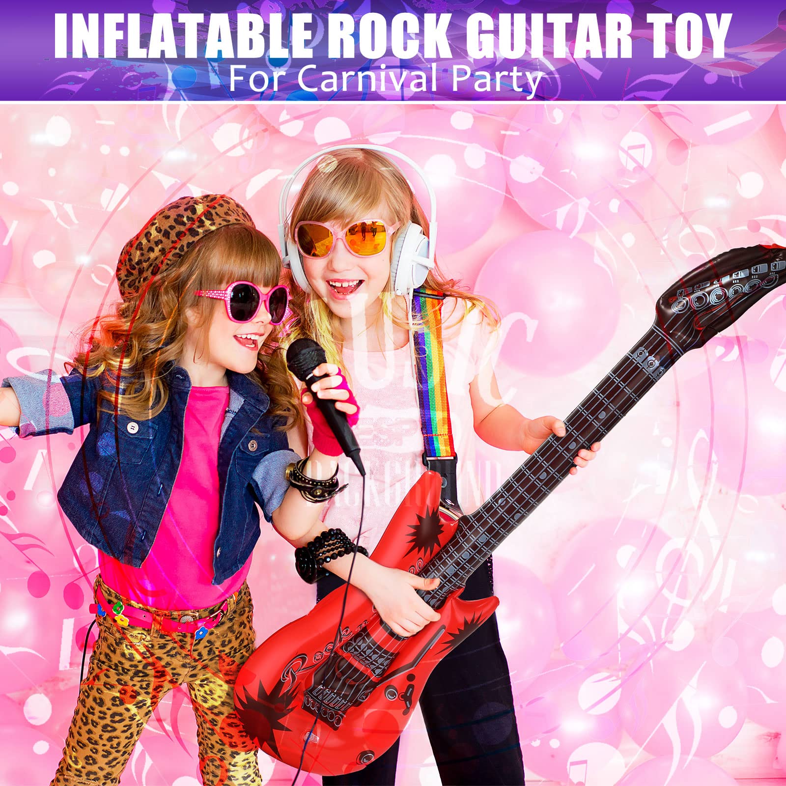 Mua Tatuo 12 Pieces Inflatable Guitar Blow up Guitar Assorted Colors ...