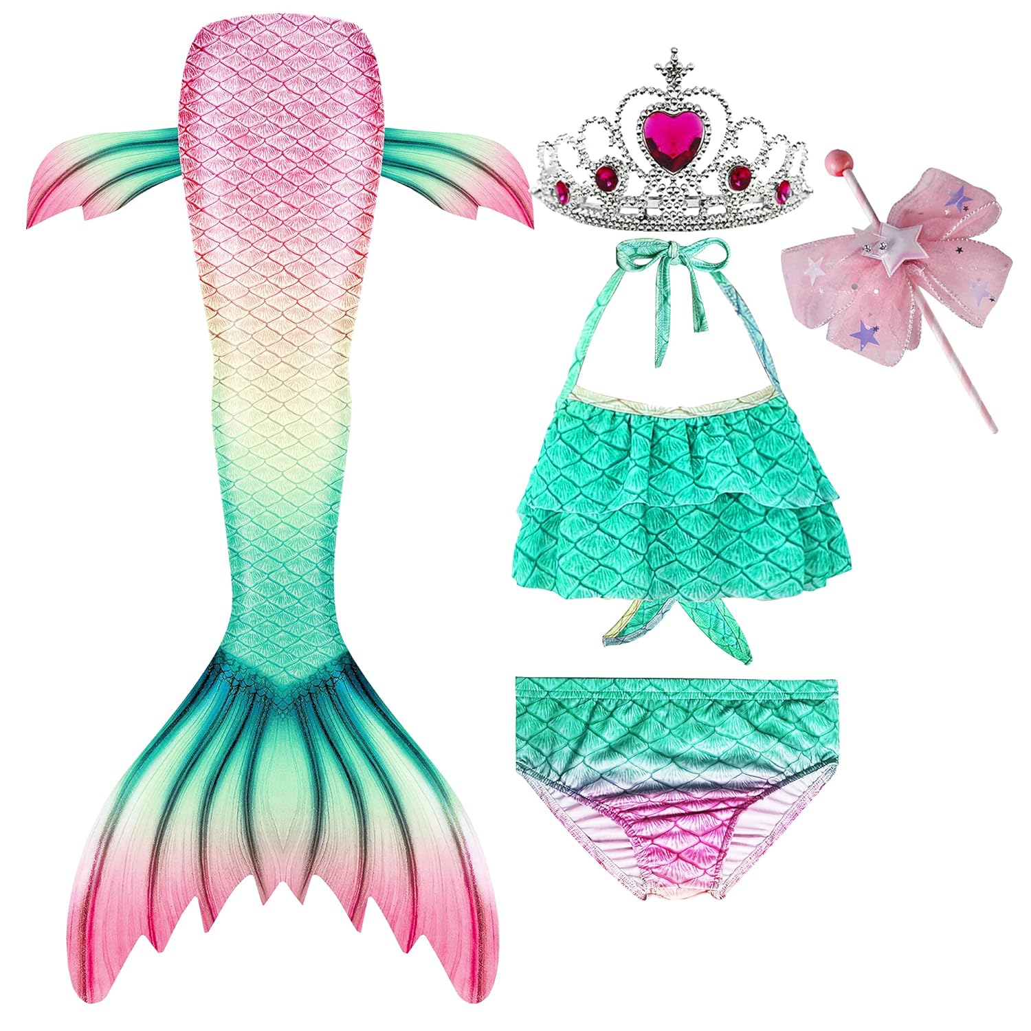 Mermaid Tails for Swimming Swimsuit Costume, Bathing Suit Bikini Sets ...