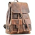 Amazon.com: Handmade World Retro Buffalo Hunter Leather Rucksack 17 ...