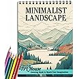 Amazon.com: TPLHOUSE Minimalist Landscape Coloring Book Spiral Bound ...