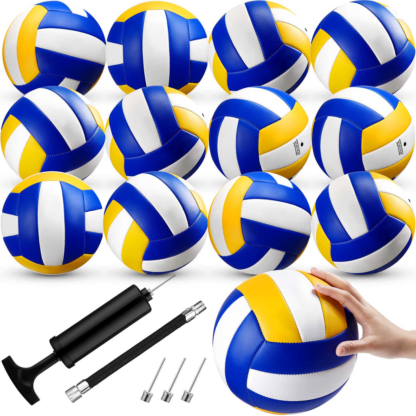 Wettarn 12 Pcs Official Size 5 Volleyballs Bulk Soft Recreational ...