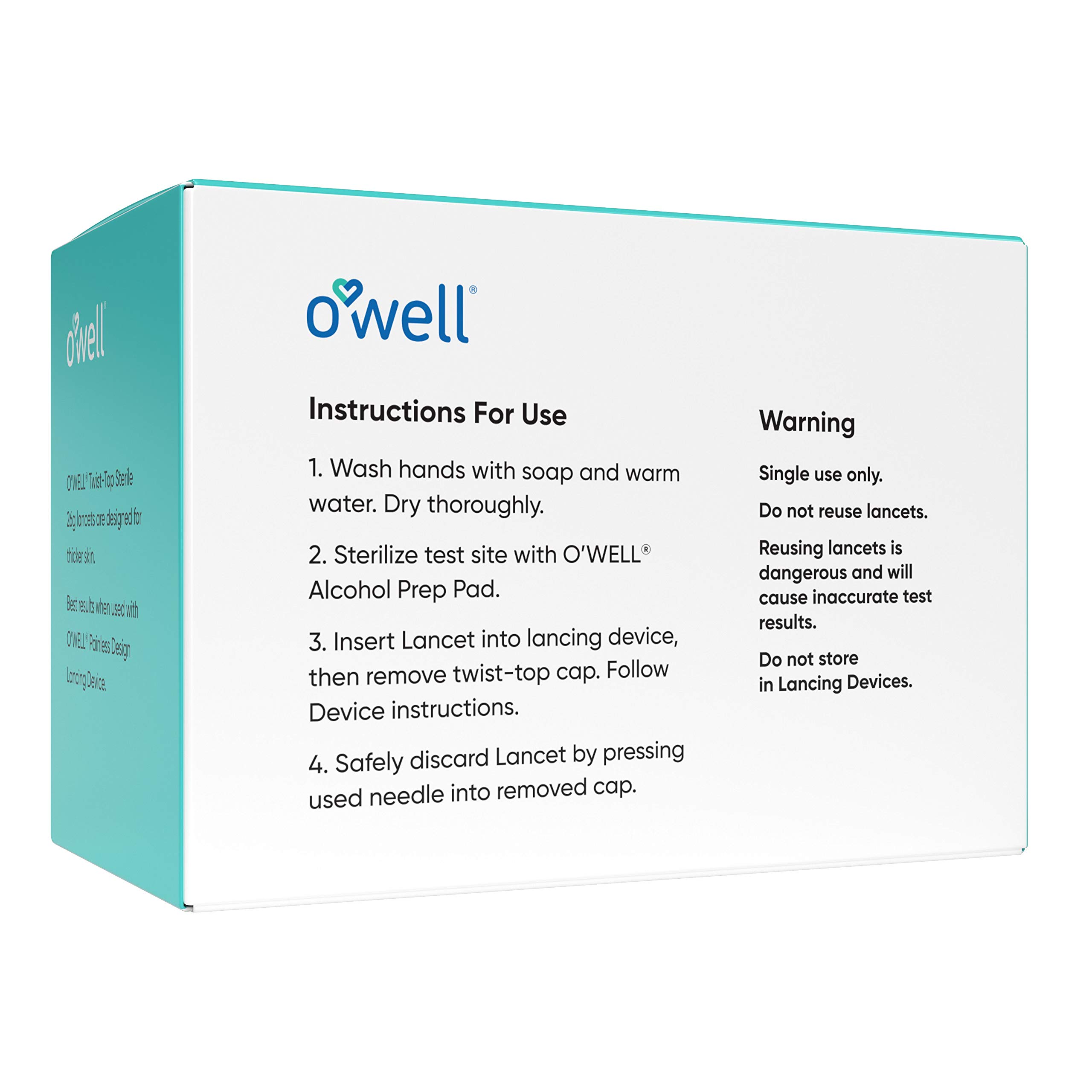 Mua OWell Lancing Device Kit + 100 O'WELL Sterile Twist Top Lancets, 28 ...