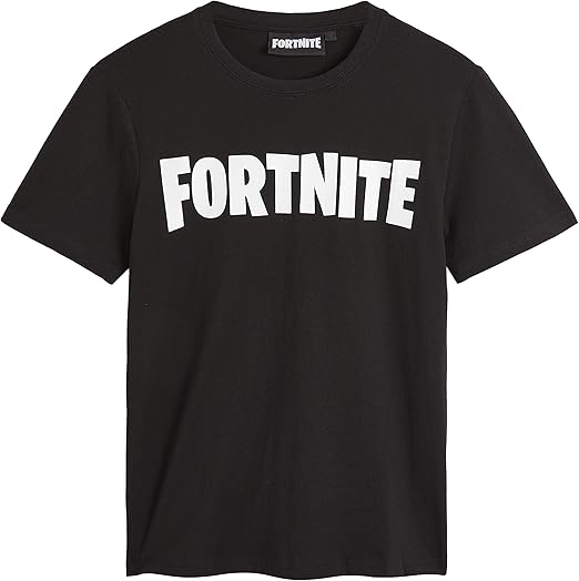 Fortnite T Shirt Boys | Official Logo Boys Black T-shirt | 100% Cotton ...