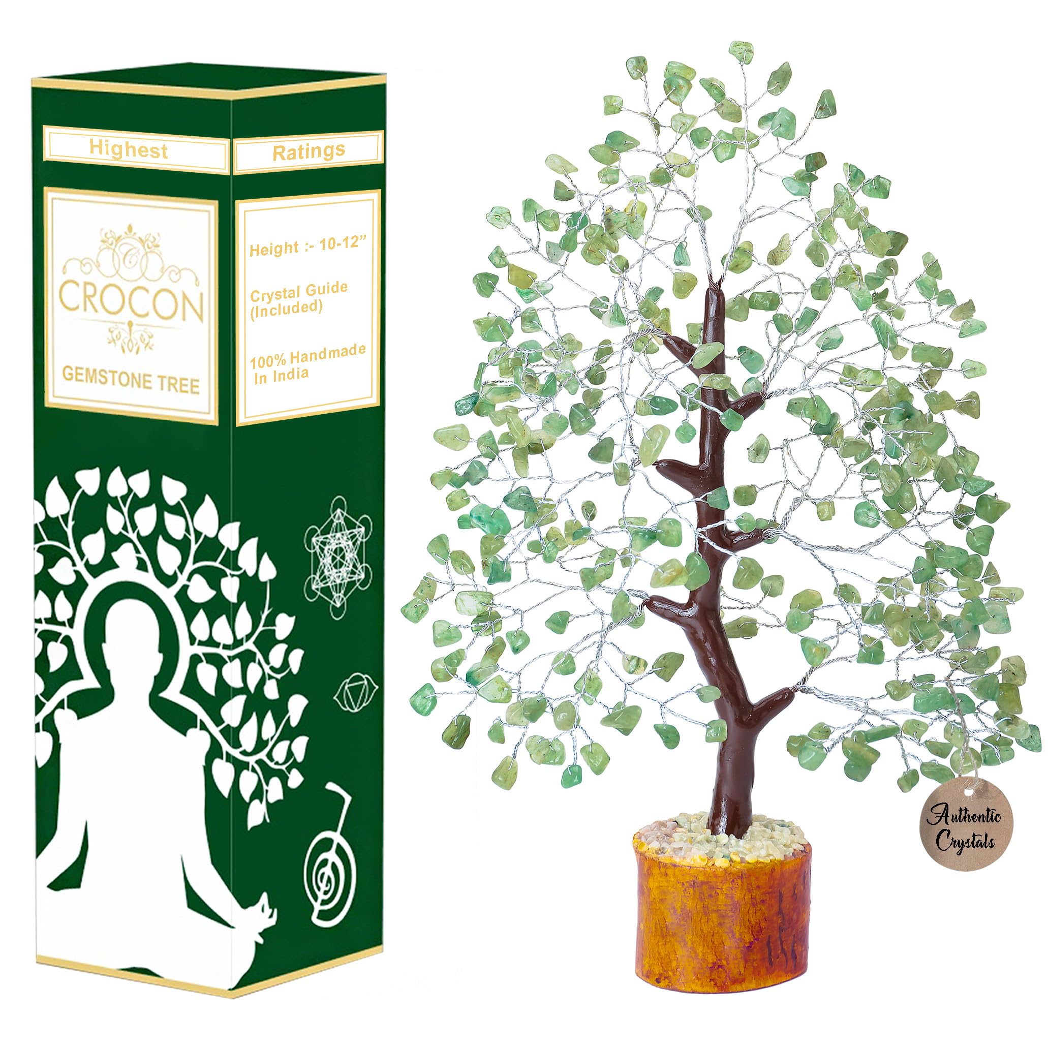 Green Jade Crystal Tree of Life - Chakra Tree for Positive Energy ...