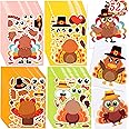 Amazon.com: 52pcs Thanksgiving Crafts for Kids, Make-A-Turkey Stickers ...