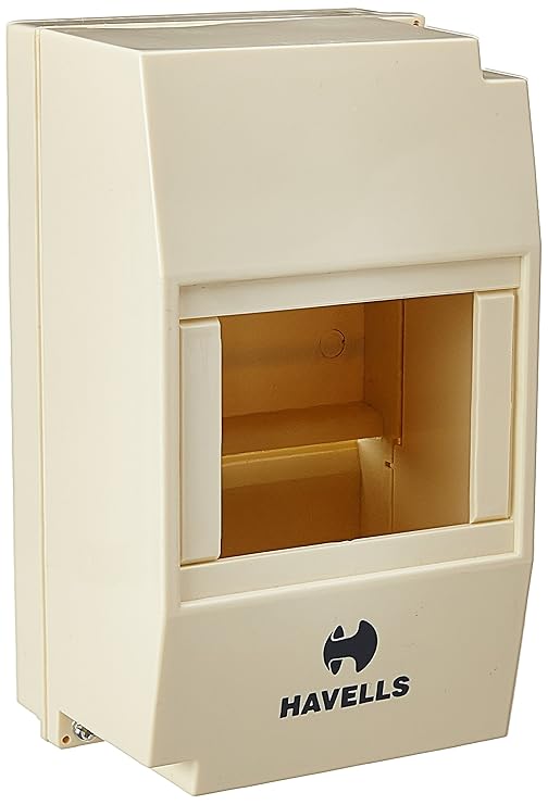 Buy Havells Utility MCB ENCL FP Metal Enclosure 4 Pole Cutout (Grey ...