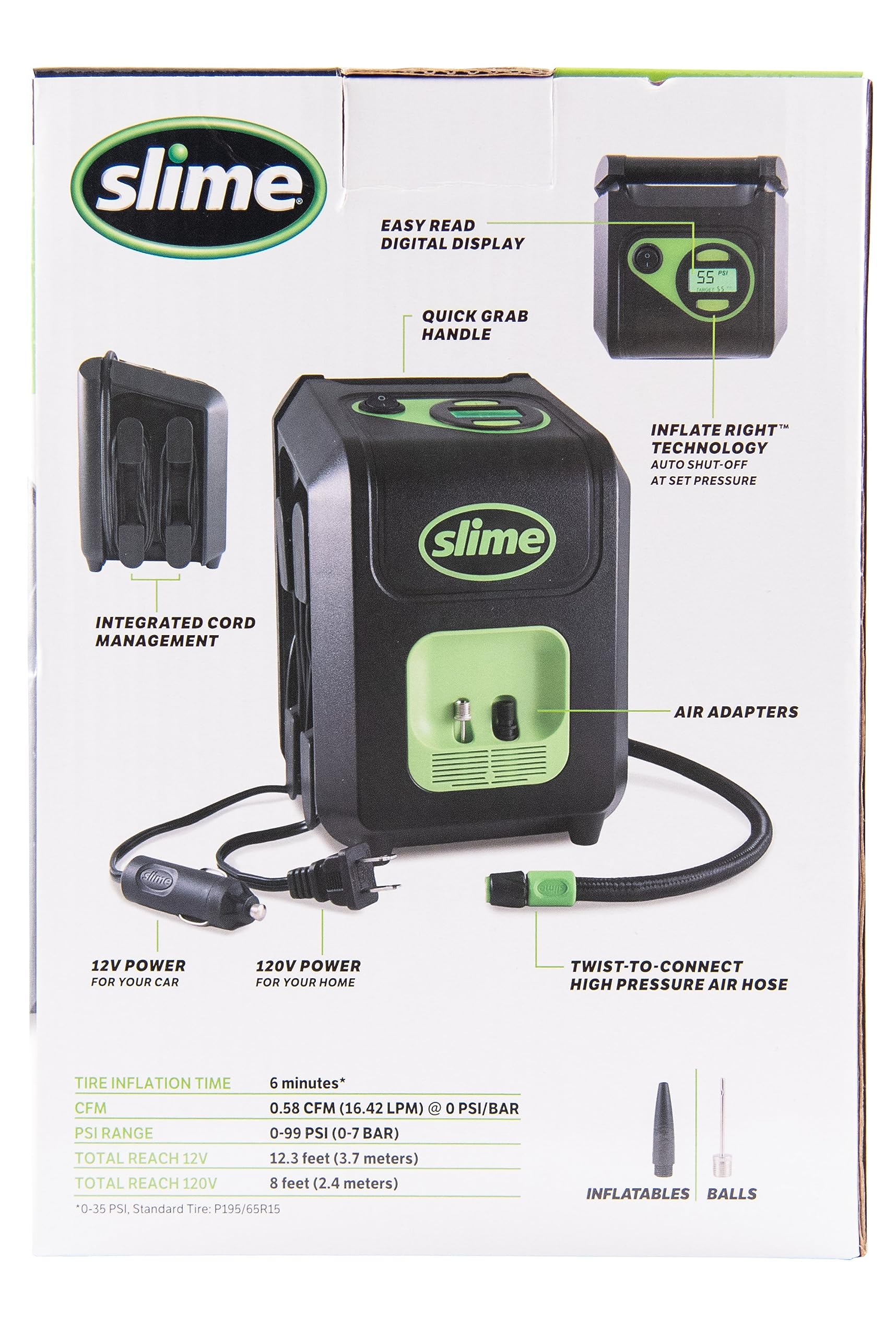 Mua Slime 40052 Tire Inflator, Portable Car and Home Plug, SUV, 4x4 Air ...