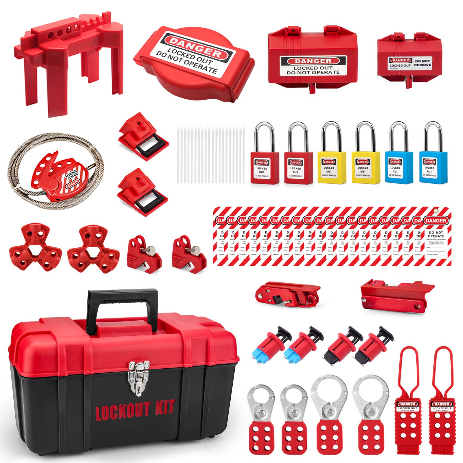 Lockout Tagout Kit Loto Hasp Lockout Steel Cable Lockout Plug Lock Out ...